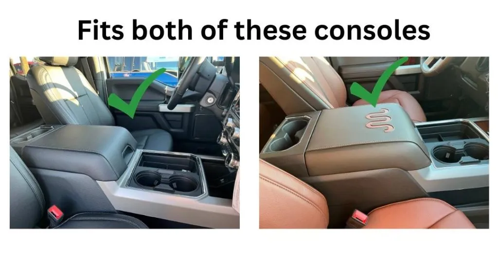 Ford F150 F250 F350 Truck Center Armrest Console Cover Leather